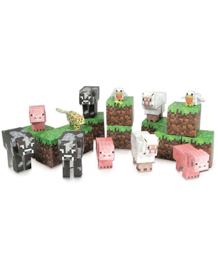 SET DE PAPIROFLEXIA MINECRAFT ANIMAL MOBS – Gameplanet