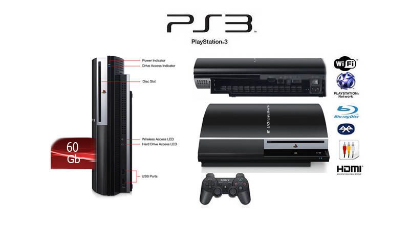 CONSOLA PLAYSTATION 3 NEGRO 40GB CON PRO EVOLUTION SOCCER 2008 – Gameplanet
