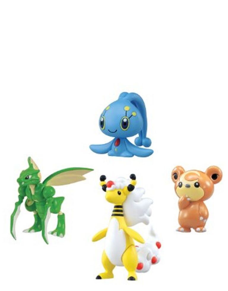 POKEMON XY4 FIGURE PACK MEGA AMPHAROS MANAPHY TEDDIURSA SCYTHER ...