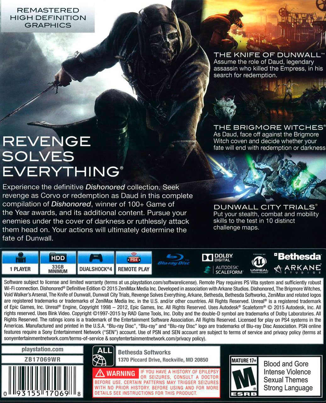 DISHONORED DEFINITIVE EDITION – Gameplanet