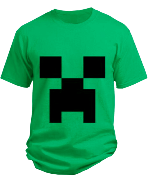 PLAYERA MINECRAFT CREEPER FACE VERDE GRANDE – Gameplanet