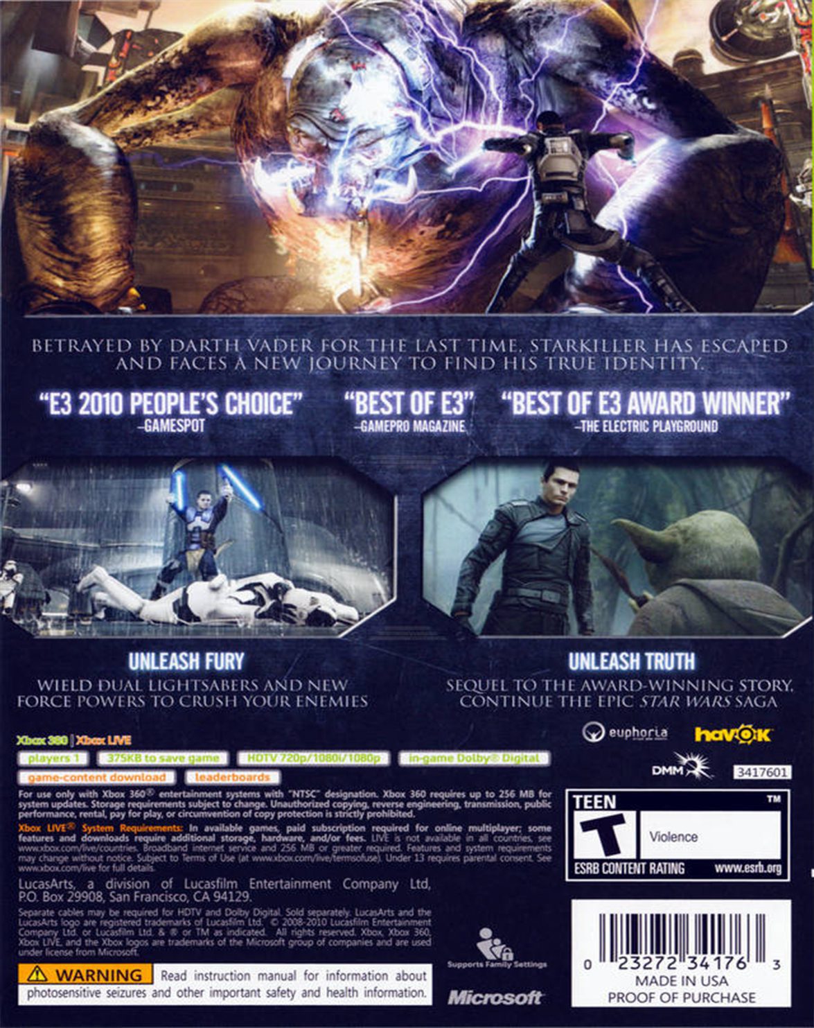 STAR WARS THE FORCE UNLEASHED 2 – Gameplanet