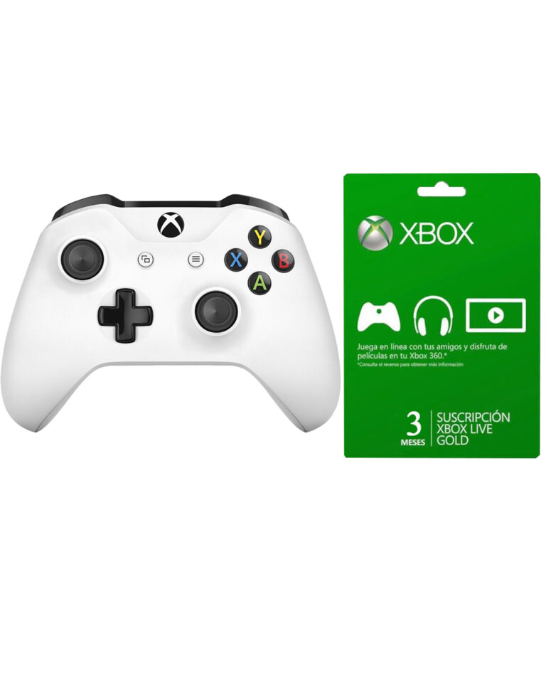 CONTROL XBOX ONE INALAMBRICO BLANCO CON TARJETA LIVE GOLD 3 MESES ...