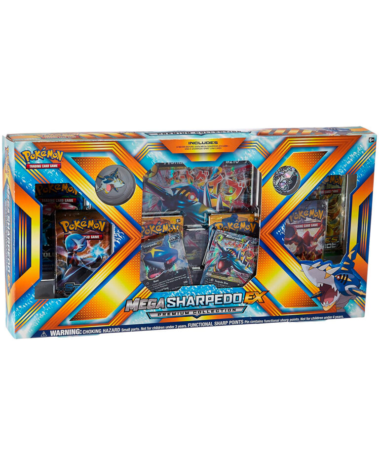 CAJA POKEMON TRADING CARD GAME MEGA SHARPEDO EX PREMIUM COLLECTION ...