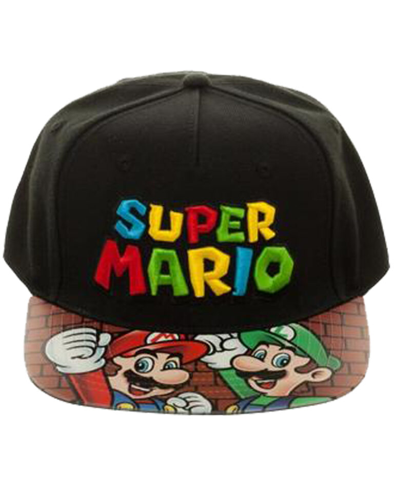 GORRA SNAPBACK SUPER MARIO Y LUIGI NEGRA – Gameplanet