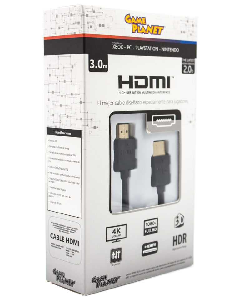 CABLE HDMI 2.0 GP NEGRO 3 METROS – Gameplanet