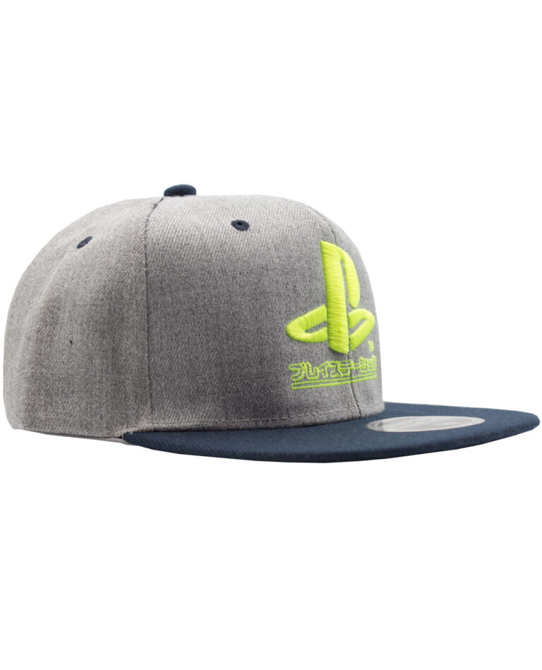 GORRA SNAPBACK PLAYSTATION KATAKANA NEON GRIS – Gameplanet