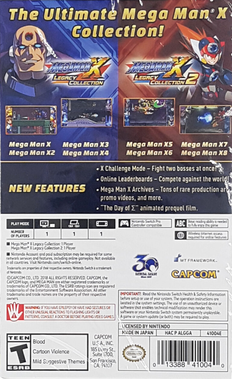 MEGA MAN X LEGACY COLLECTION 1 AND 2 – Gameplanet