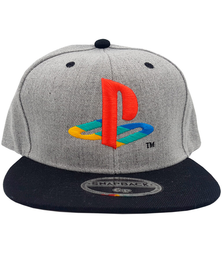 GORRA SNAPBACK PLAYSTATION LOGO RETRO GRIS – Gameplanet