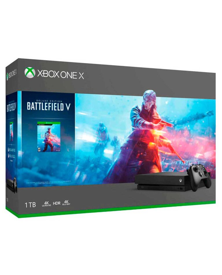 CONSOLA XBOX ONE X NEGRO 1TB CON BATTLEFIELD V – Gameplanet