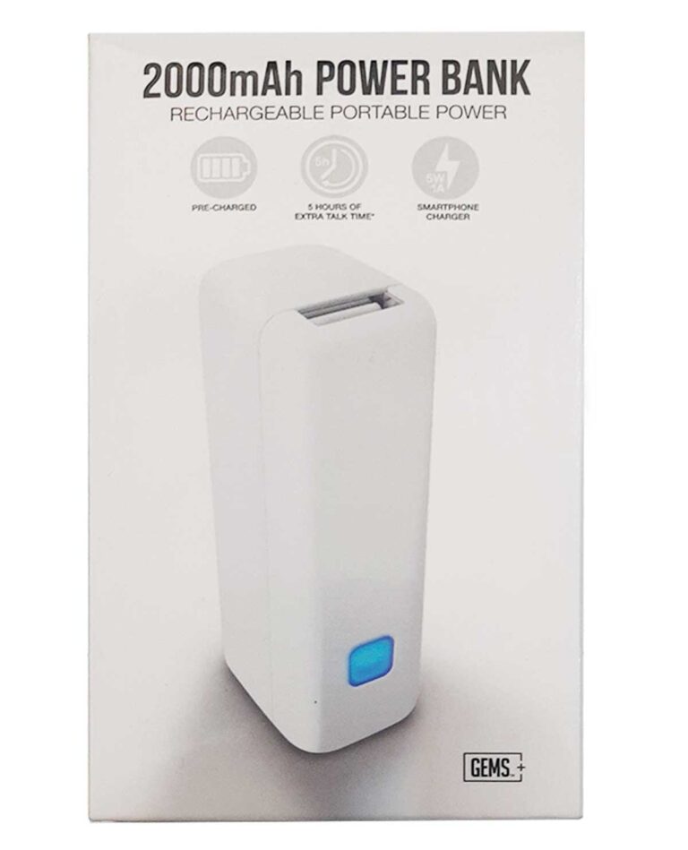 POWER BANK GEMS 2000 MAH BLANCA – Gameplanet