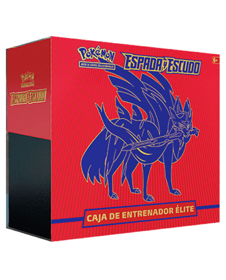 CAJA POKEMON TRADING CAD GAME ESPADA Y ESCUDO ENTRENADOR ELITE ESP ...