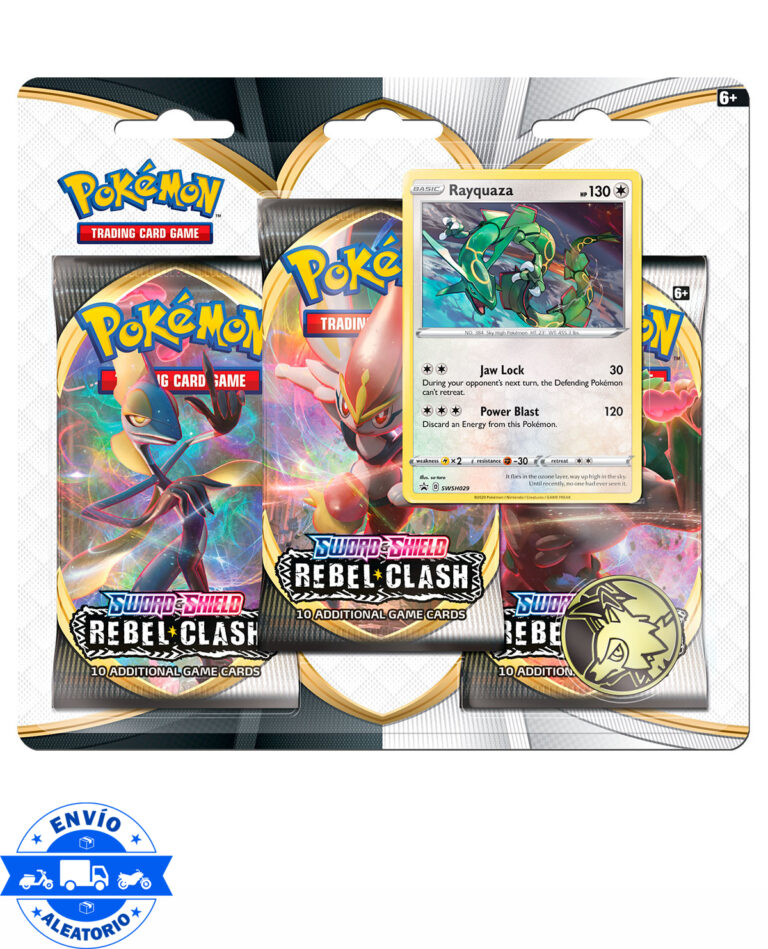 TRIPLE SOBRE POKEMON TRADING CARD GAME SWORD AND SHIELD REBEL CLASH ...