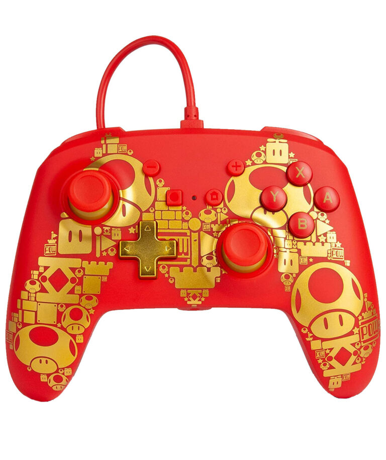 CONTROL NINTENDO SWITCH ALAMBRICO POWER A SUPER MARIO GOLD – Gameplanet