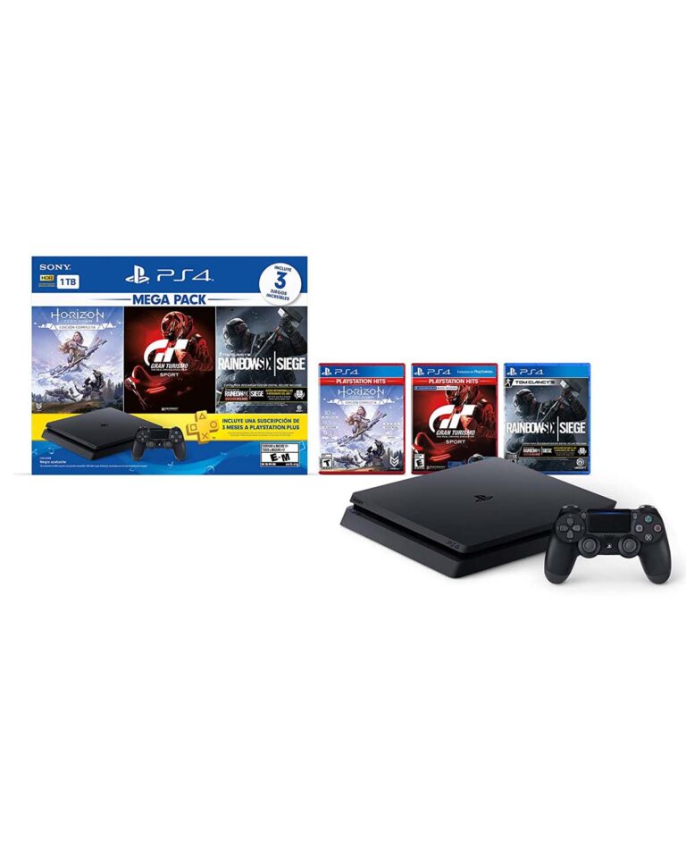 CONSOLA PLAYSTATION 4 SLIM NEGRO 1TB MEGAPACK 16 – Gameplanet