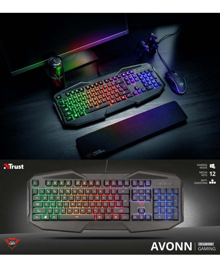 TECLADO ALAMBRICO TRUST GXT 830 RW AVONN – Gameplanet