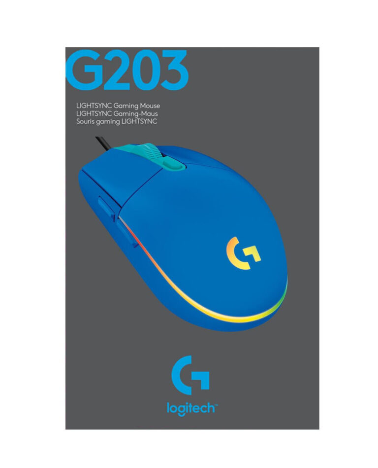 MOUSE ALAMBRICO LOGITECH G203 AZUL – Gameplanet
