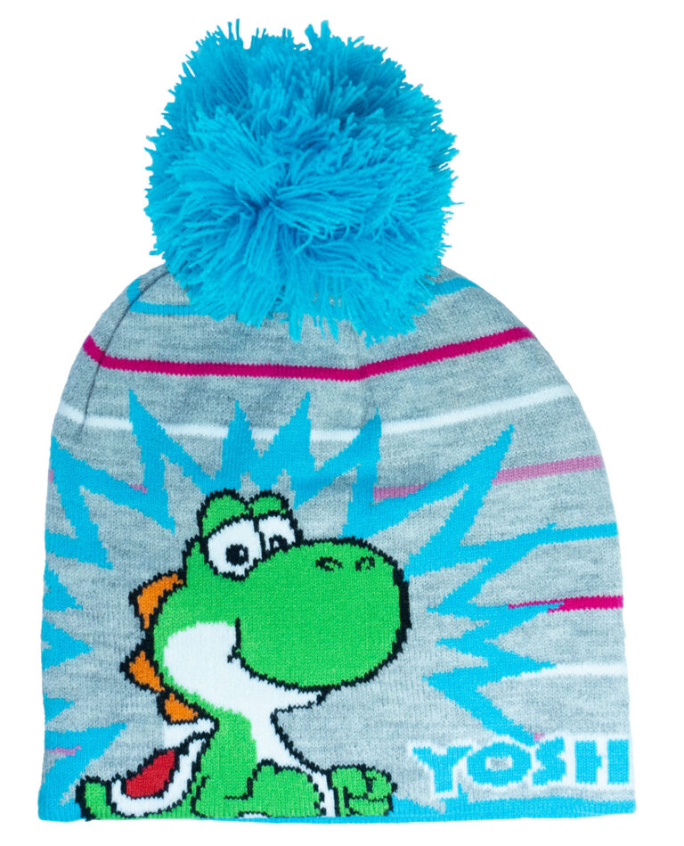 GORRO BEANIE YOSHI KNIT GRIS – Gameplanet