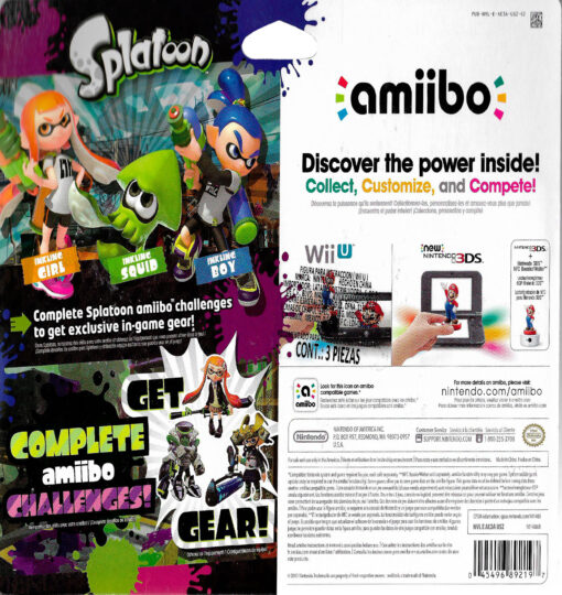 AMIIBO SPLATOON INKLING BOY AZUL INKLING GIRL NARANJA E INKLING SQUID VERDE PAQUETE TRIPLE ...