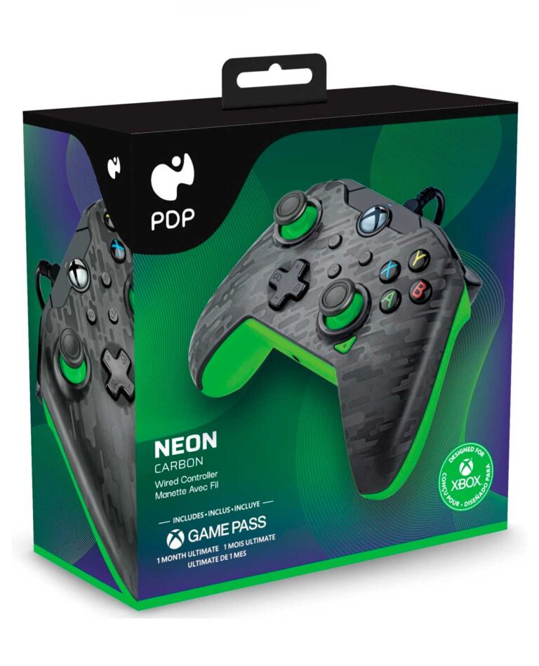 CONTROL ALAMBRICO XBOX PDP NEON CARBON – Gameplanet