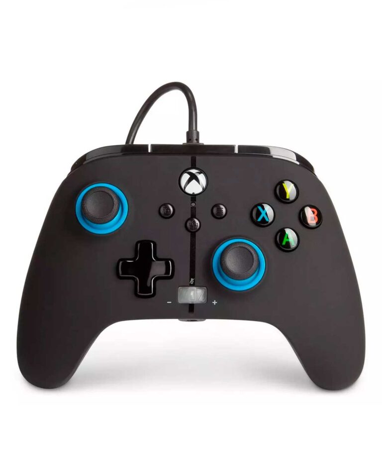 CONTROL ALAMBRICO XBOX POWER A CABLE HINT NEGRO AZUL – Gameplanet