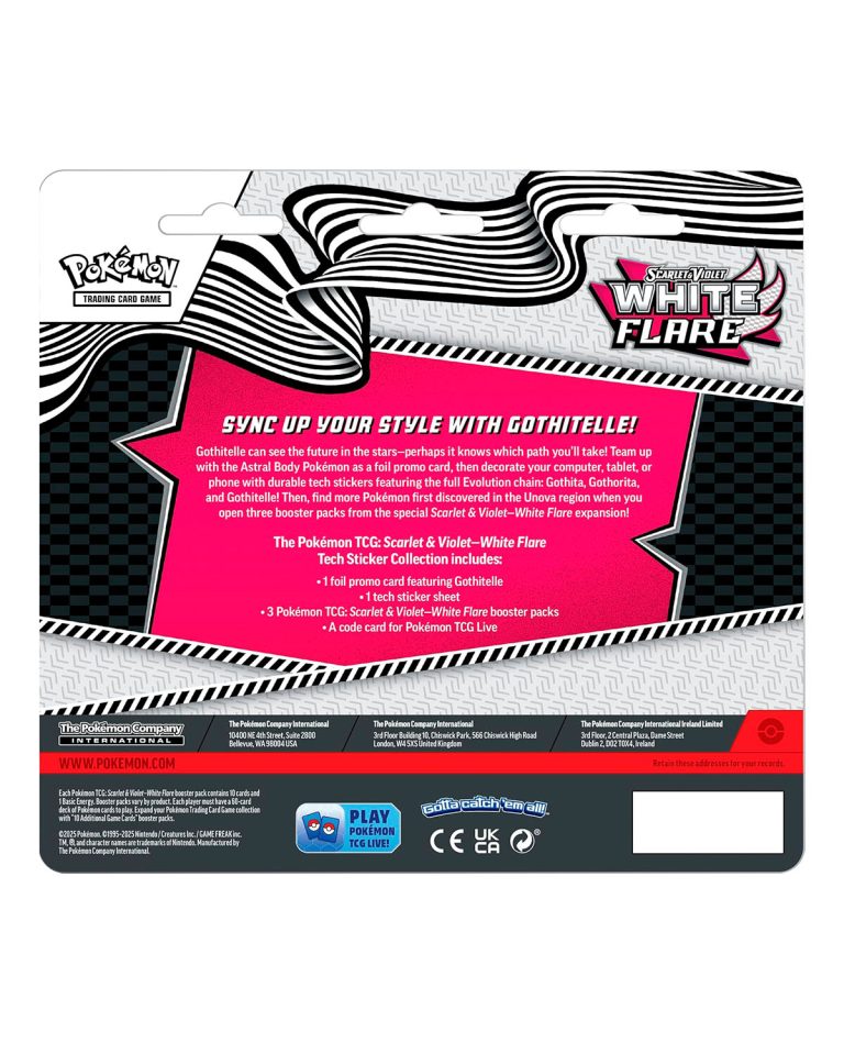 POKEMON TRADING CARD GAME S AND V WHITE FLARE TECH STICKER COLLECTION ...